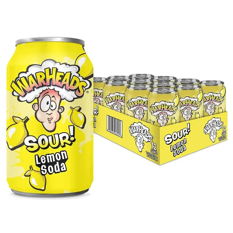 Köp Warheads Sour Lemon Soda 355ml x 12st online – Butikkom